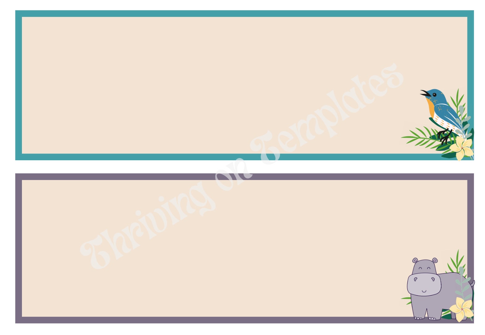 Classroom Name Tags Template | Printable | 3 Pages - Etsy