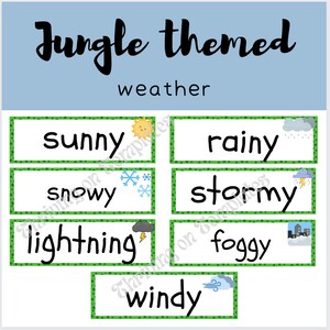 Jungle Classroom Templates | Printable - Etsy