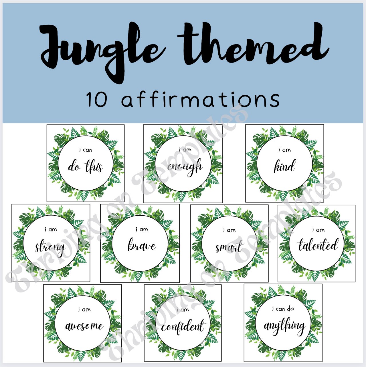Jungle Classroom Templates | Printable - Etsy