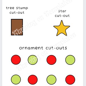Christmas Tree Interactive Template Cut-out | Printable | 2 Pages - Etsy