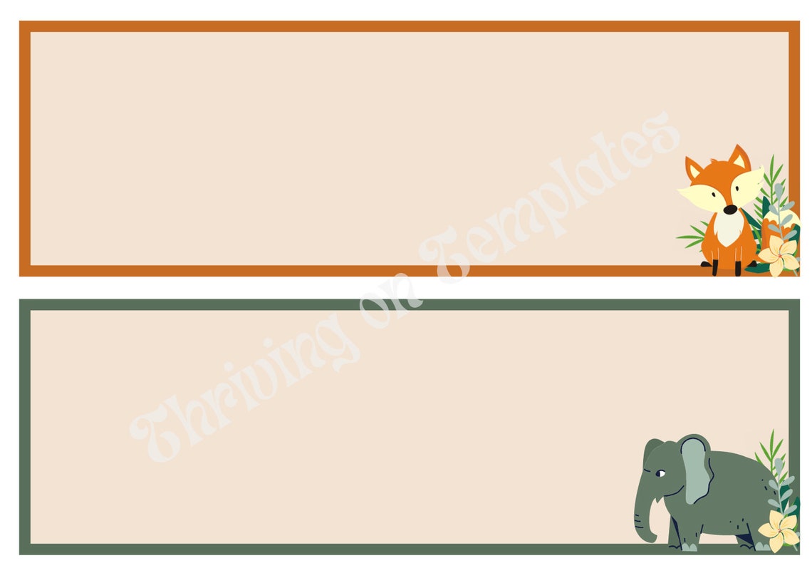 Classroom Name Tags Template | Printable | 3 Pages - Etsy