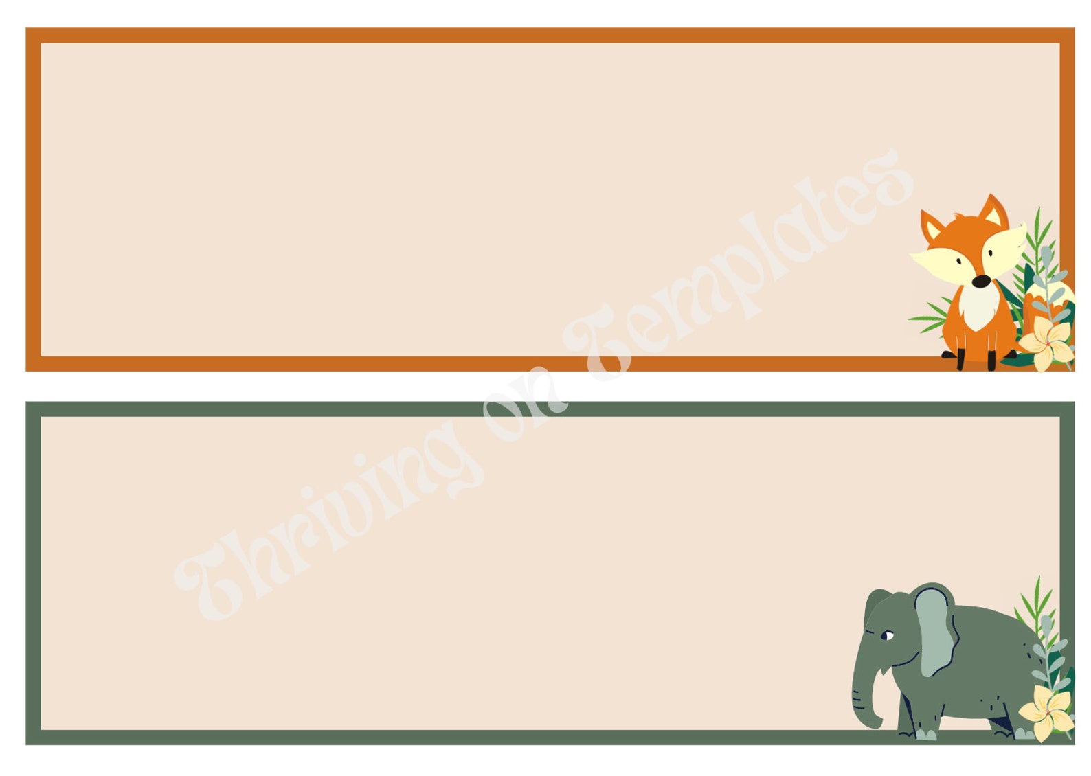 Classroom Name Tags Template | Printable | 3 Pages - Etsy