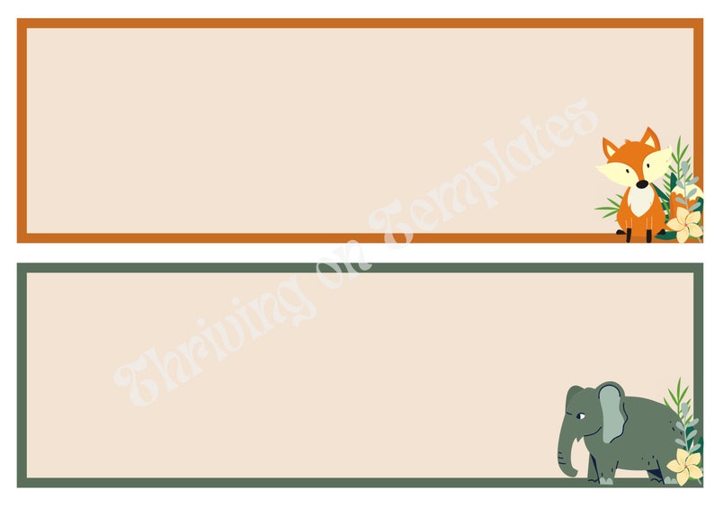 Classroom Name Tags Template | Printable | 3 Pages - Etsy