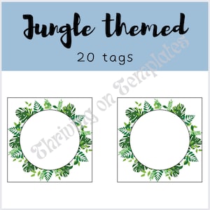 Jungle Classroom Templates | Printable - Etsy