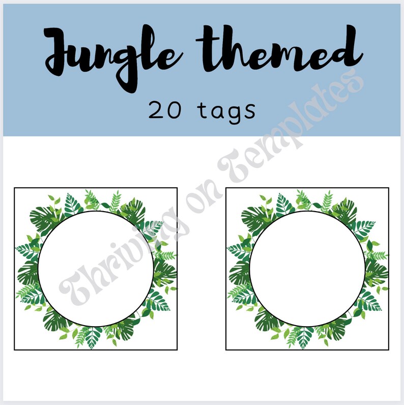 Jungle Classroom Templates | Printable - Etsy