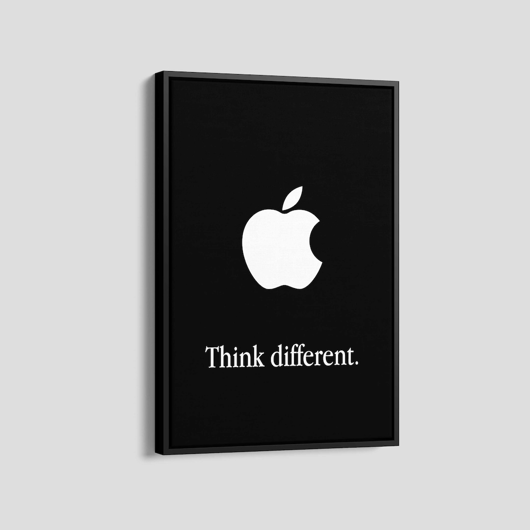 Apple Logo Print, Think Different Poster, Think Different Canvas ...