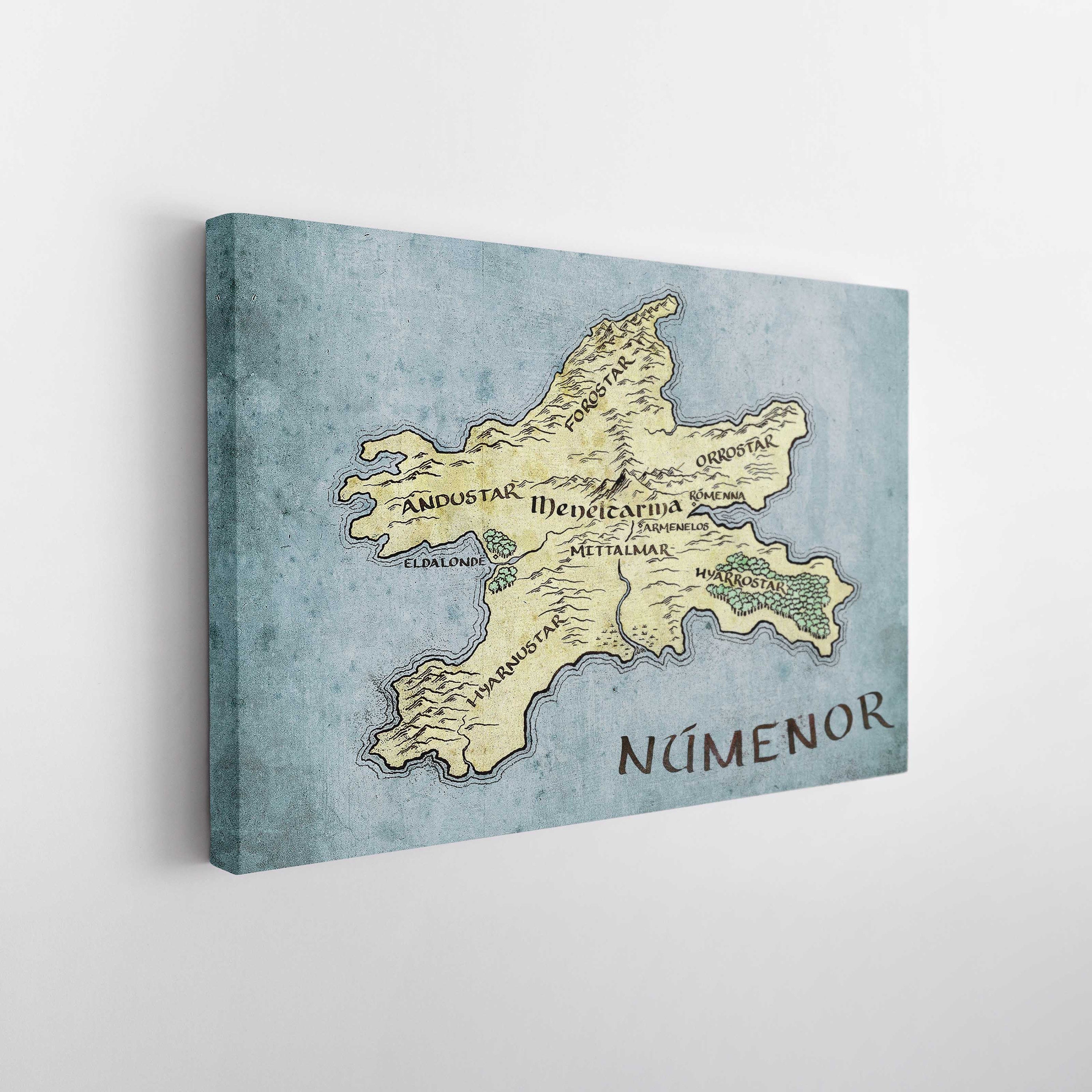 Númenor Map Print Númenor Map Poster Númenor Map Canvas - Etsy