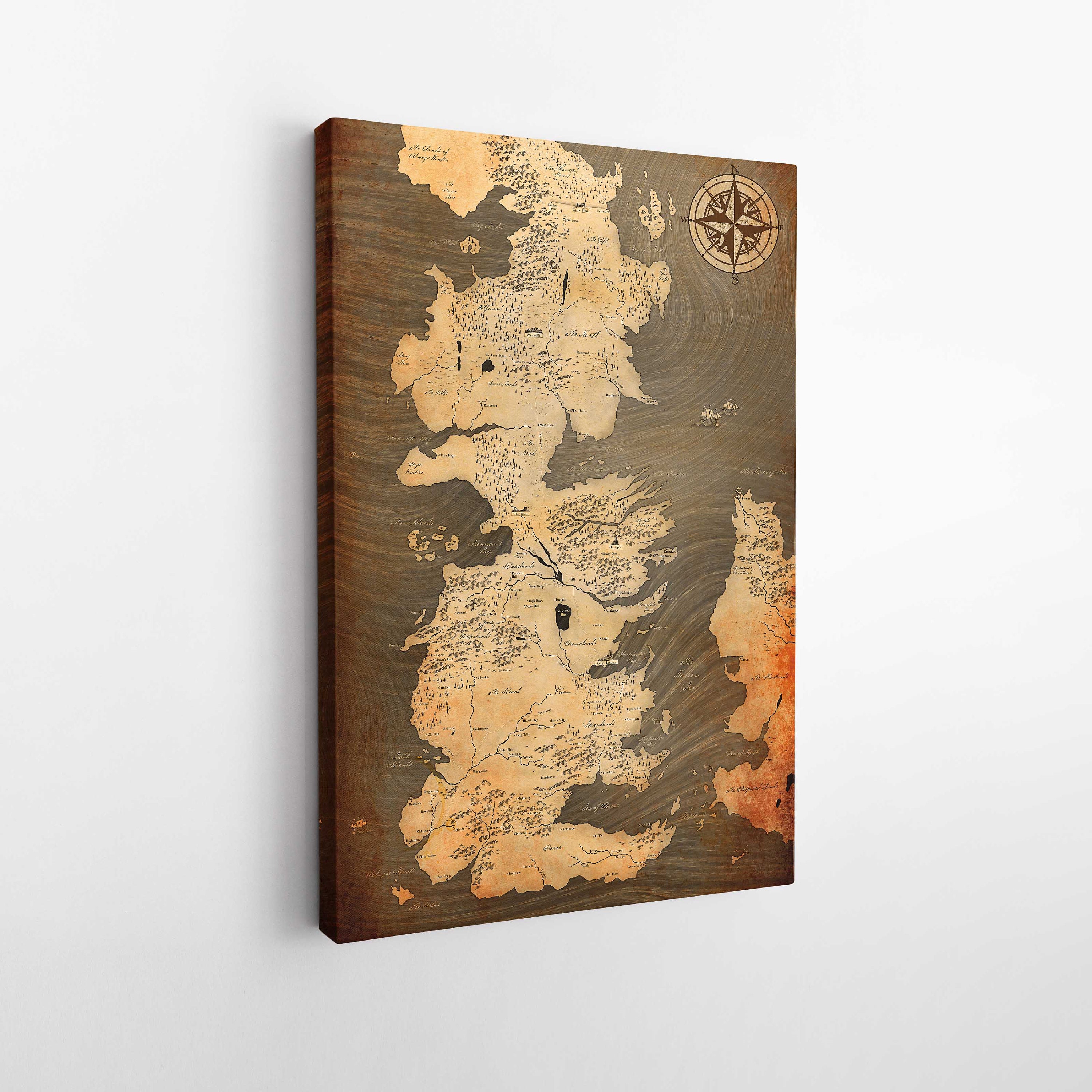 Westeros Map From Game of Thrones Map Westeros Map Poster - Etsy