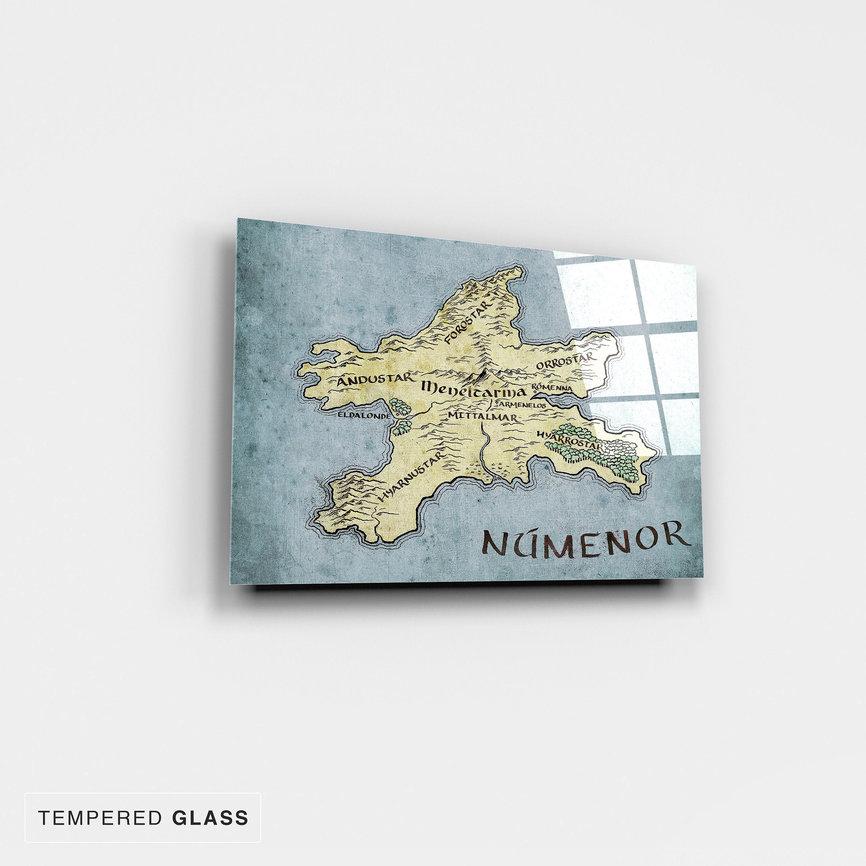 Númenor Map Print Númenor Map Poster Númenor Map Canvas - Etsy