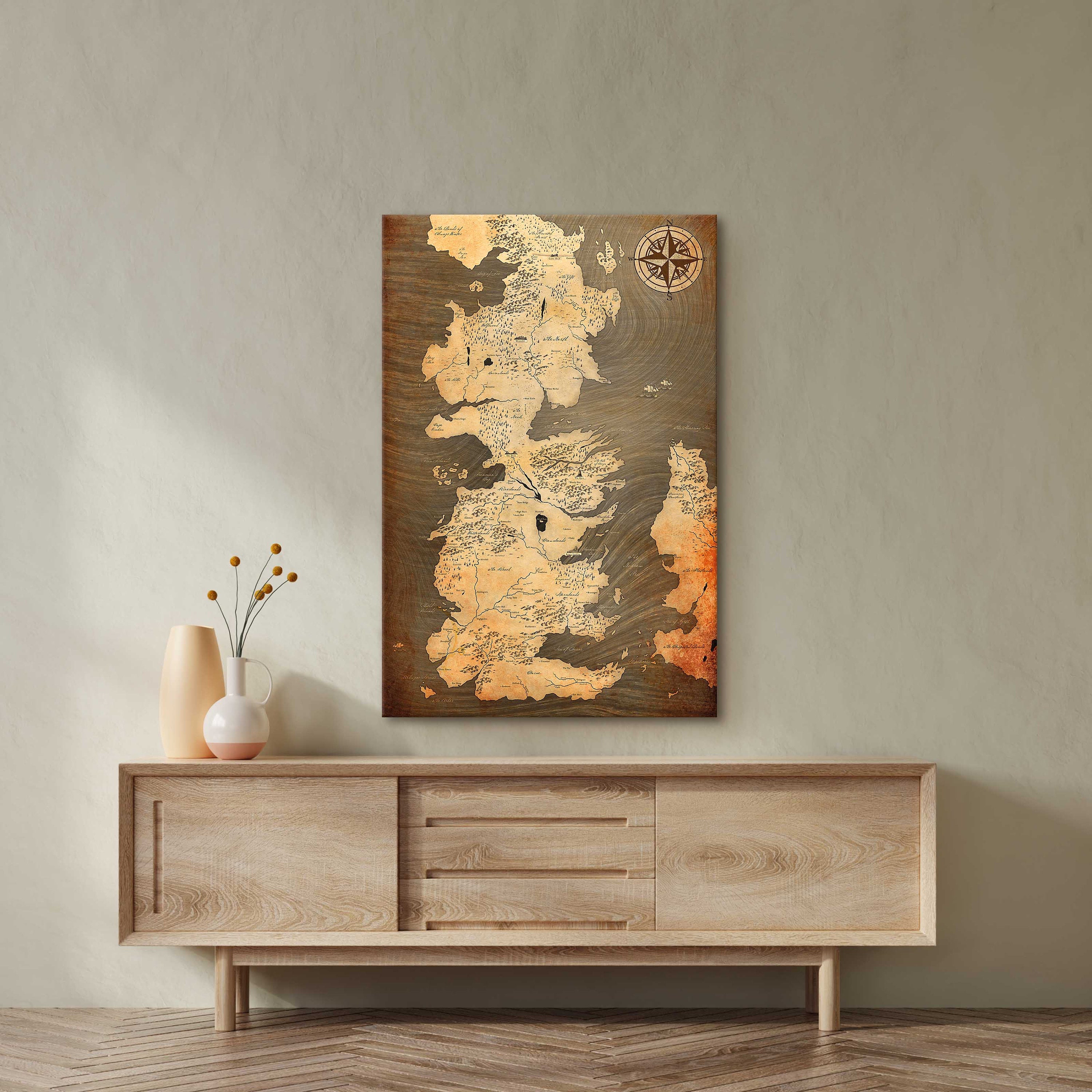 Westeros Map From Game of Thrones Map Westeros Map Poster - Etsy