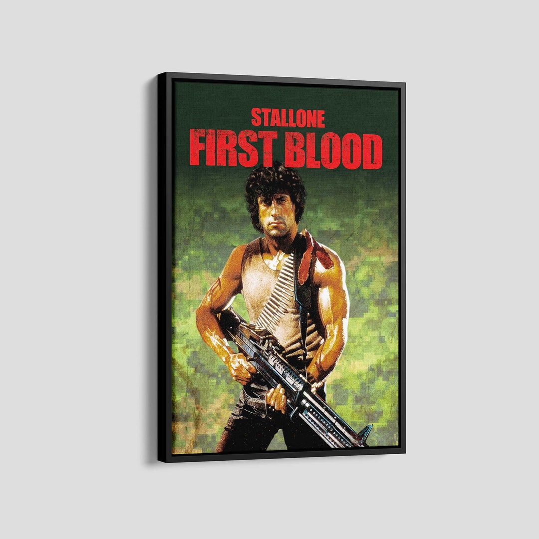 Stallone First Blood Movie Poster, Rambo First Blood Movie Print, First ...
