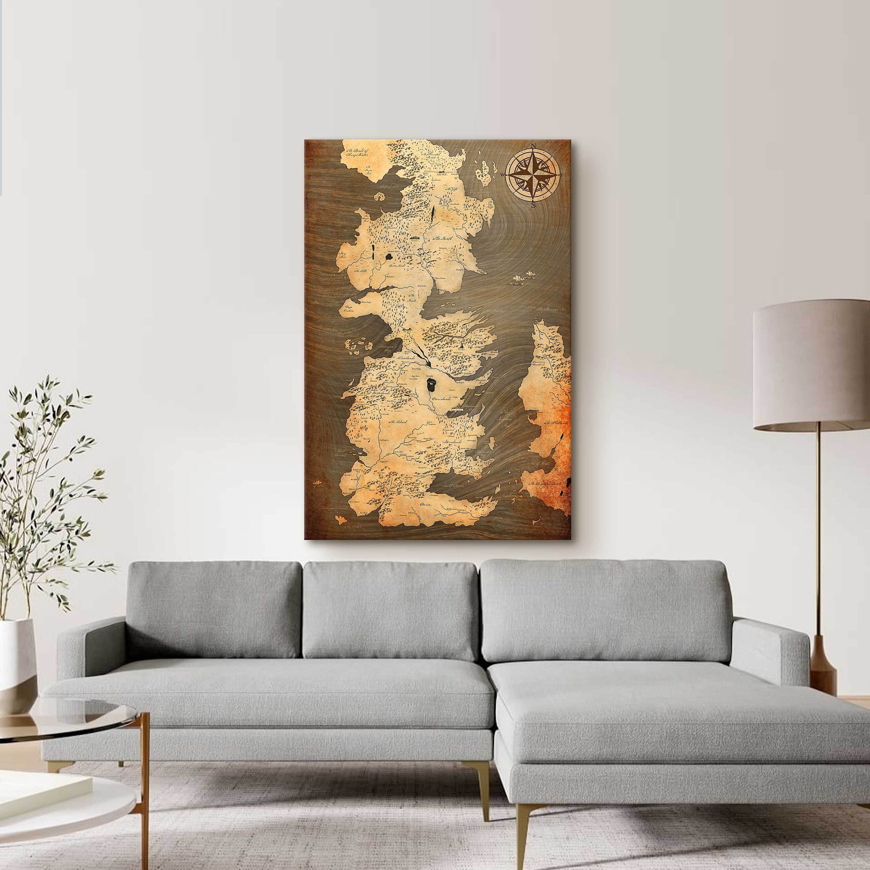 Westeros Map From Game of Thrones Map Westeros Map Poster - Etsy