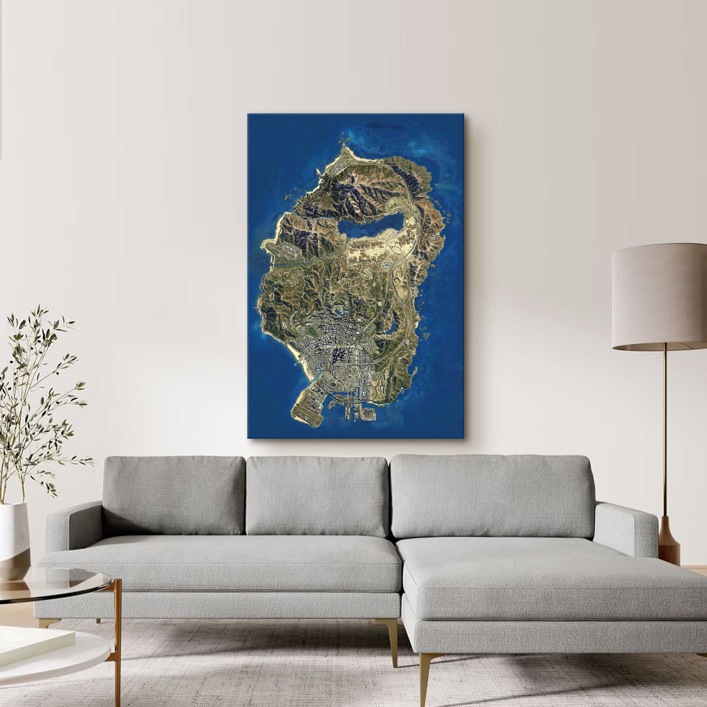 GTA V Map Print Grand Theft Auto V Map Canvas Grand Theft - Etsy Portugal
