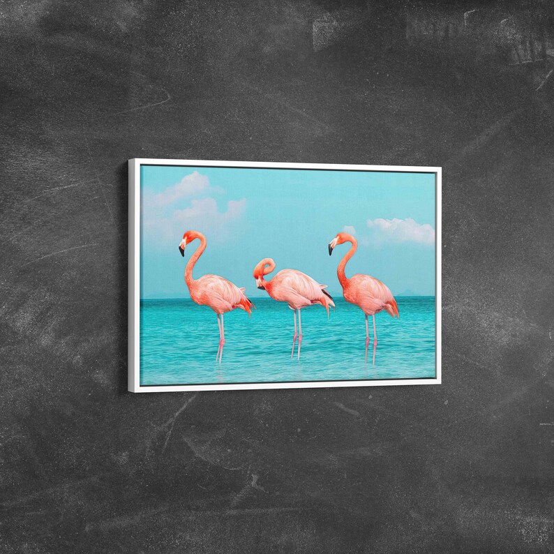 Flamingo Decoration Flamingo Canvas Flamingo Wall Art - Etsy