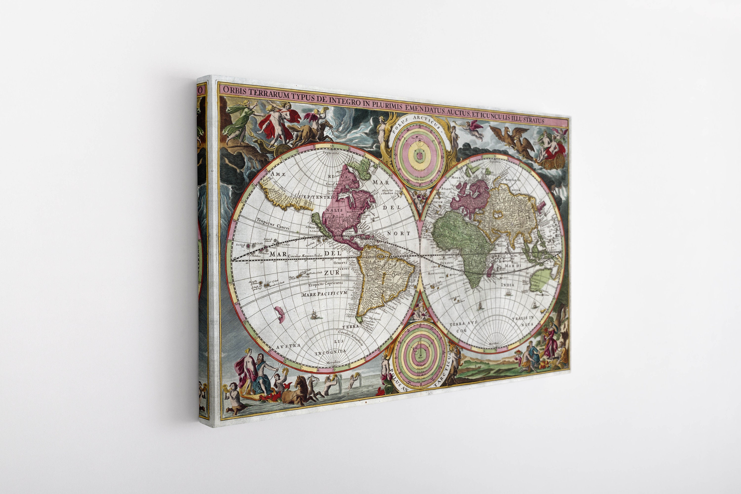 Old World Map, Vintage World Map Canvas Art, Old World Map Art Canvas ...