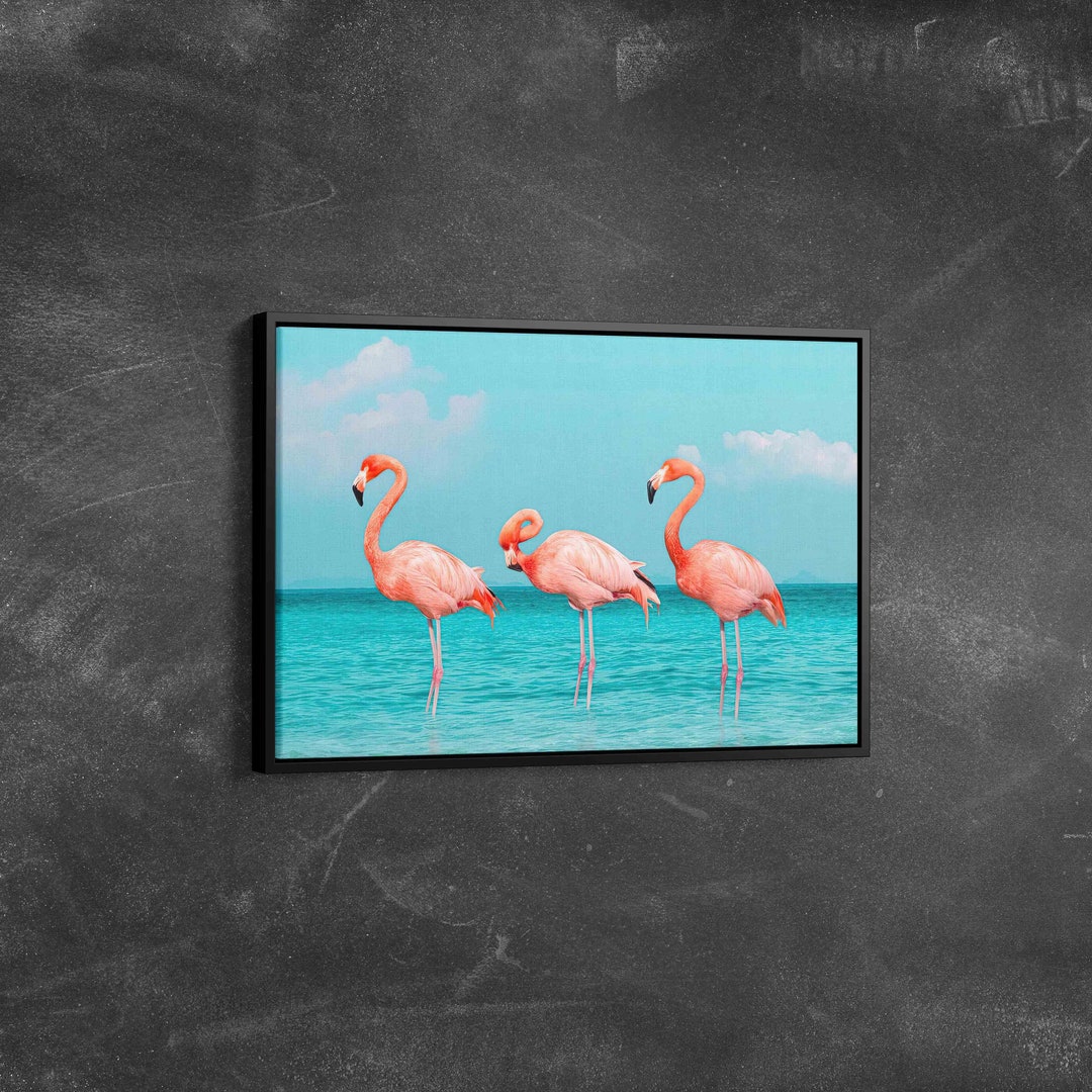 Flamingo Decoration, Flamingo Canvas, Flamingo Wall Art, Modern Artwork ...