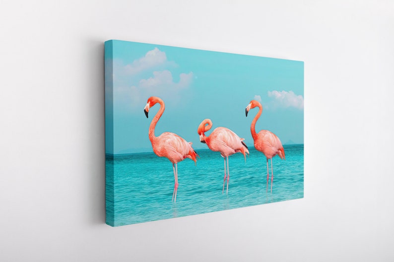 Flamingo Decoration Flamingo Canvas Flamingo Wall Art - Etsy