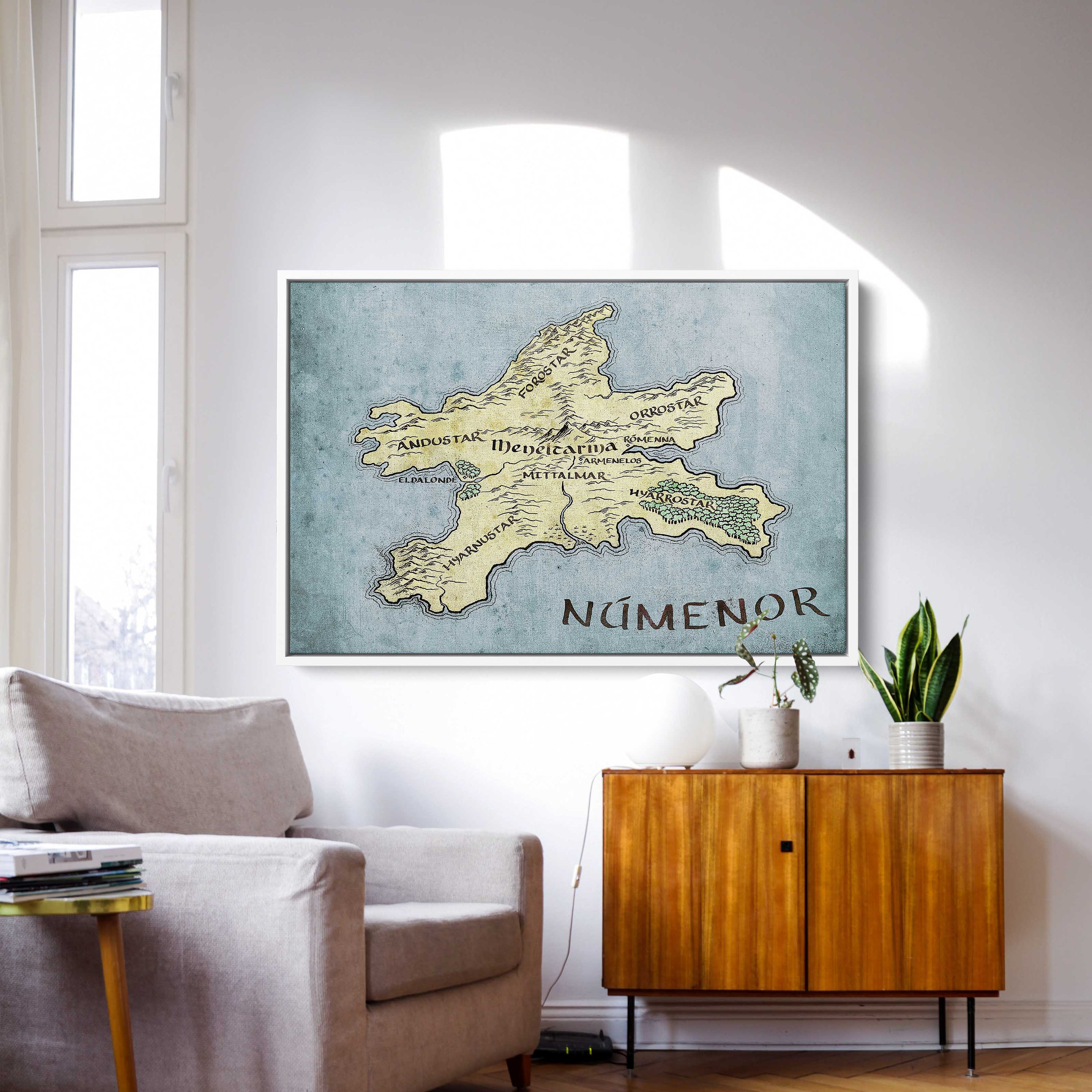 Númenor Map Print Númenor Map Poster Númenor Map Canvas - Etsy