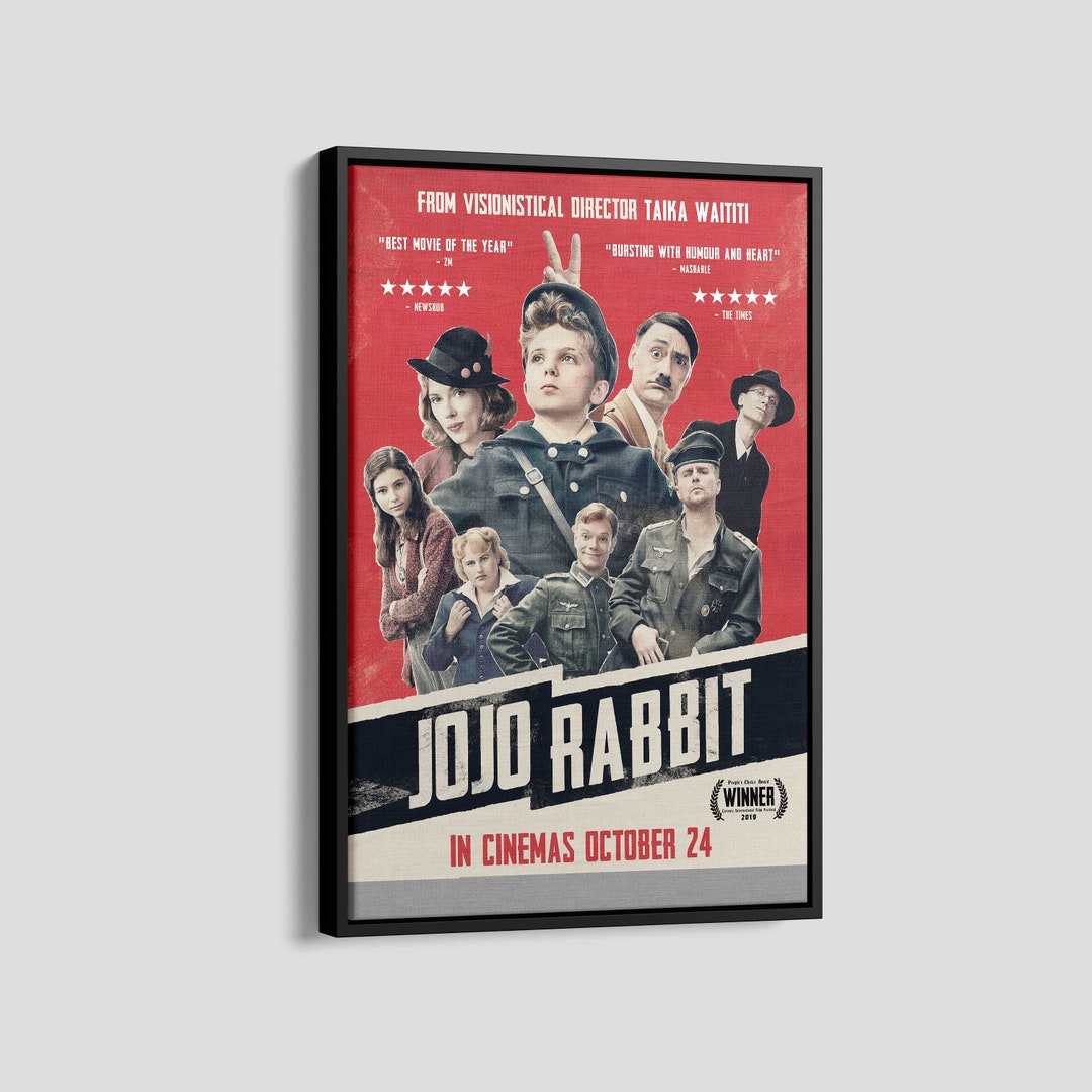 Jojo Rabbit Movie Poster, Jojo Rabbit Canvas, Jojo Rabbit Print, Taika ...