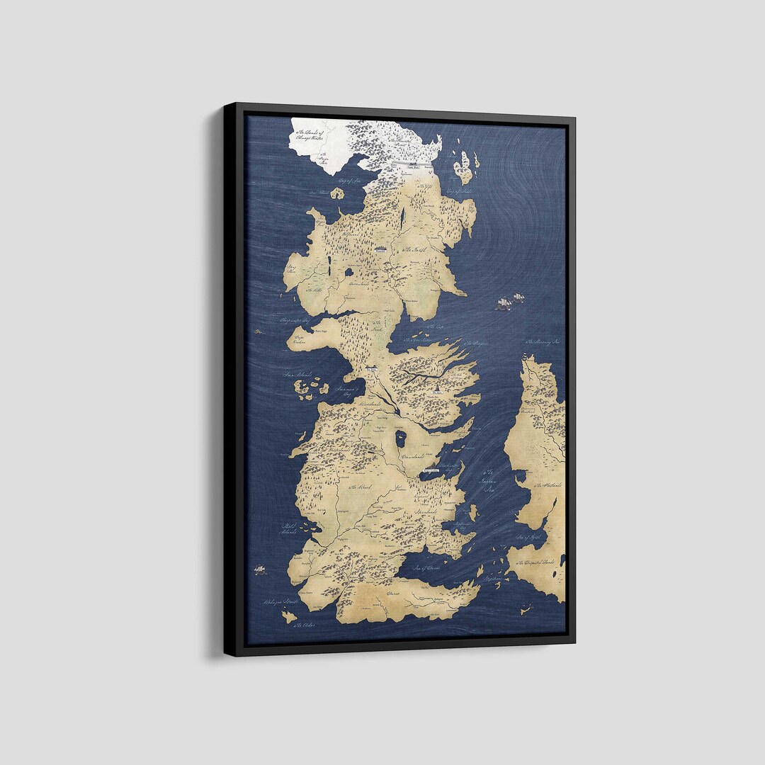 Westeros Map From Game of Thrones Map Westeros Map Poster - Etsy