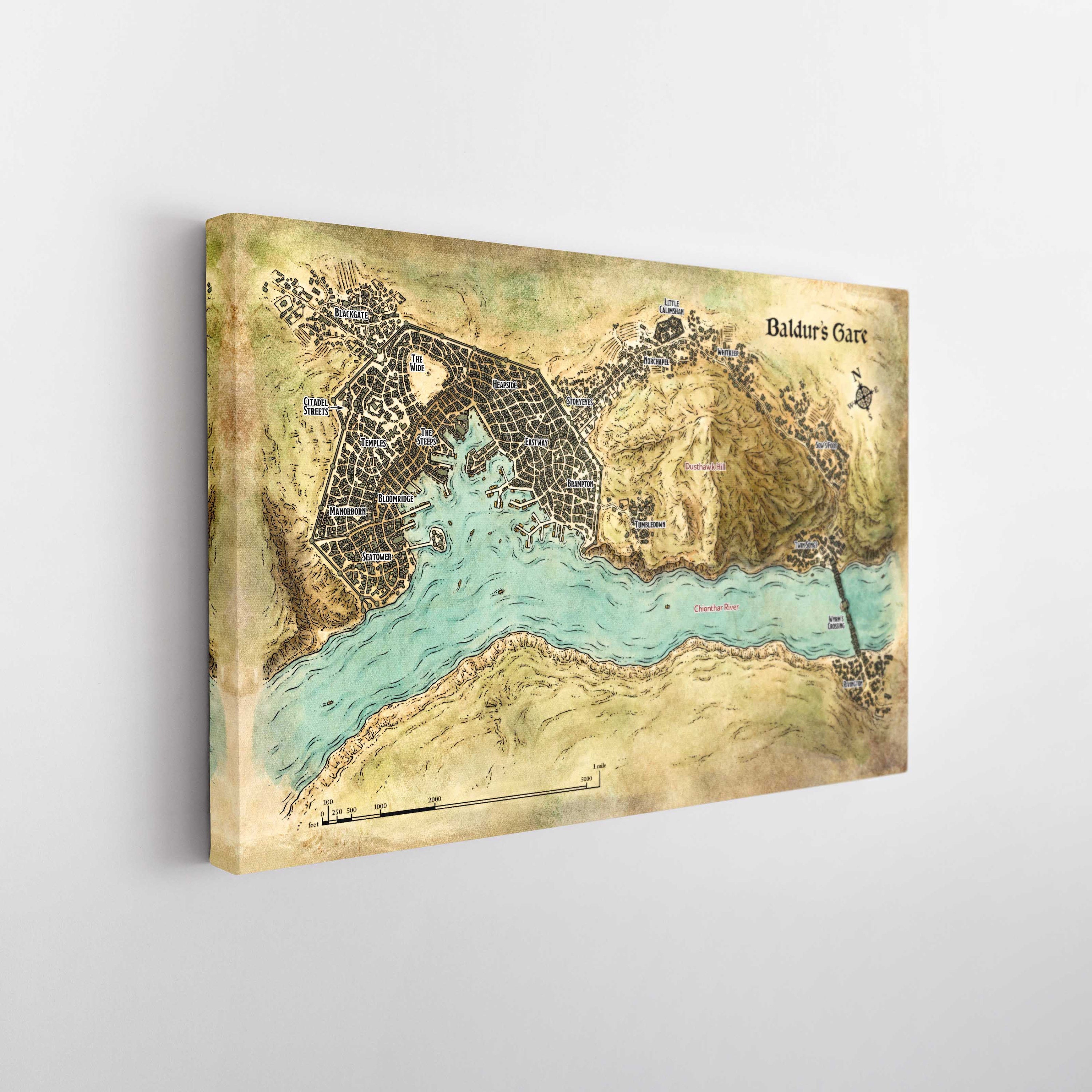 Baldurs Gate Map Dungeon and Dragons Map Forgotten Realms - Etsy Australia