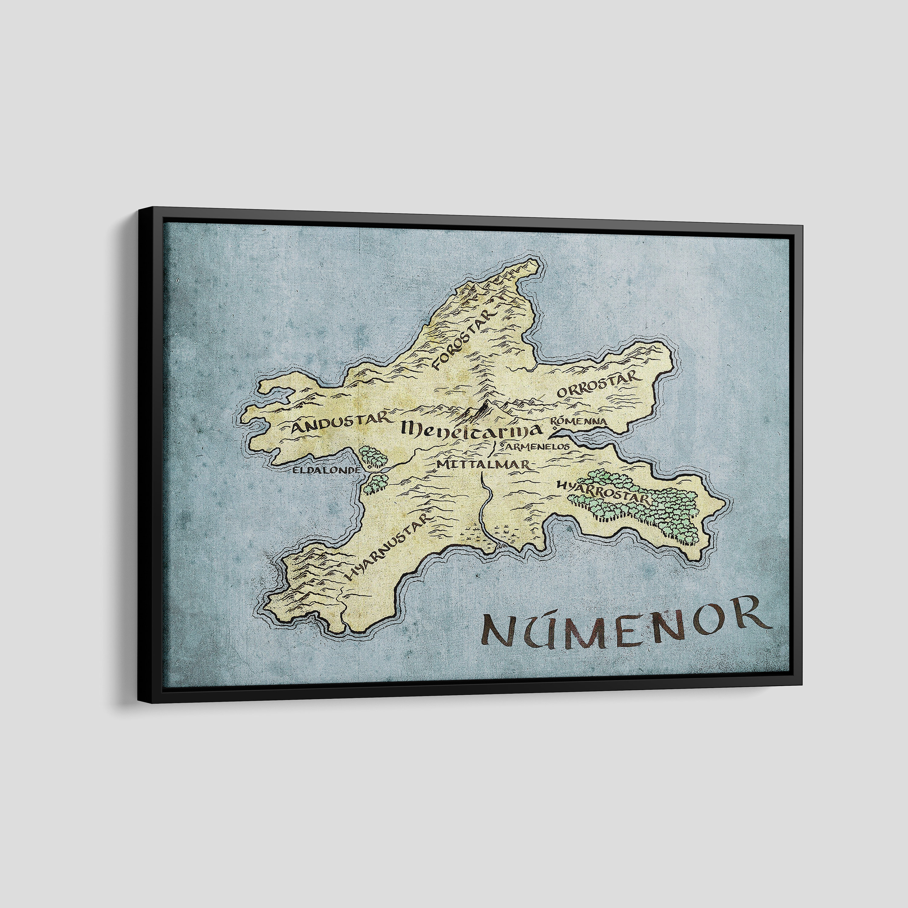 Númenor Map Print Númenor Map Poster Númenor Map Canvas - Etsy