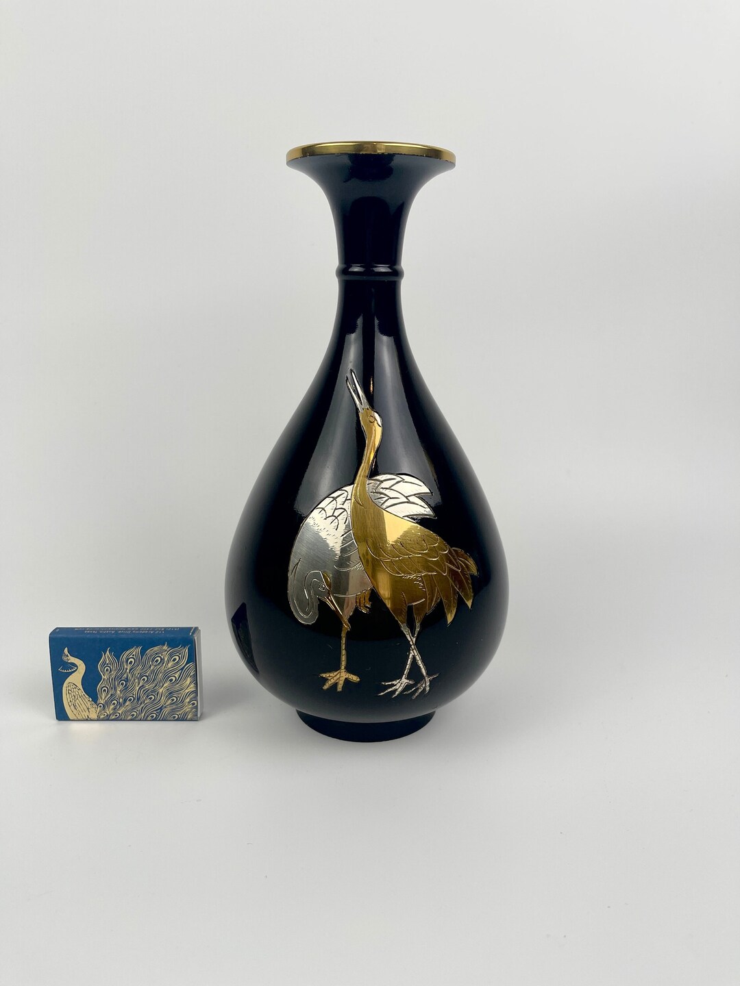 Vtg. Limited Edition Japanese Art of Chokin Collection Copper Vase With ...