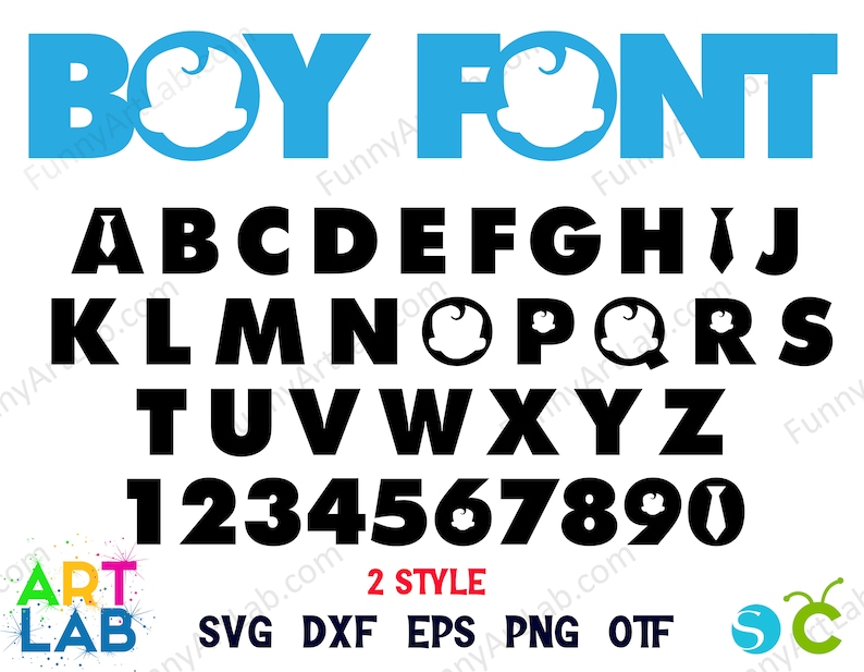 Funny Art Baby Font OTF Baby Boy Boss Font Svg Letters Cricut Baby Boy ...