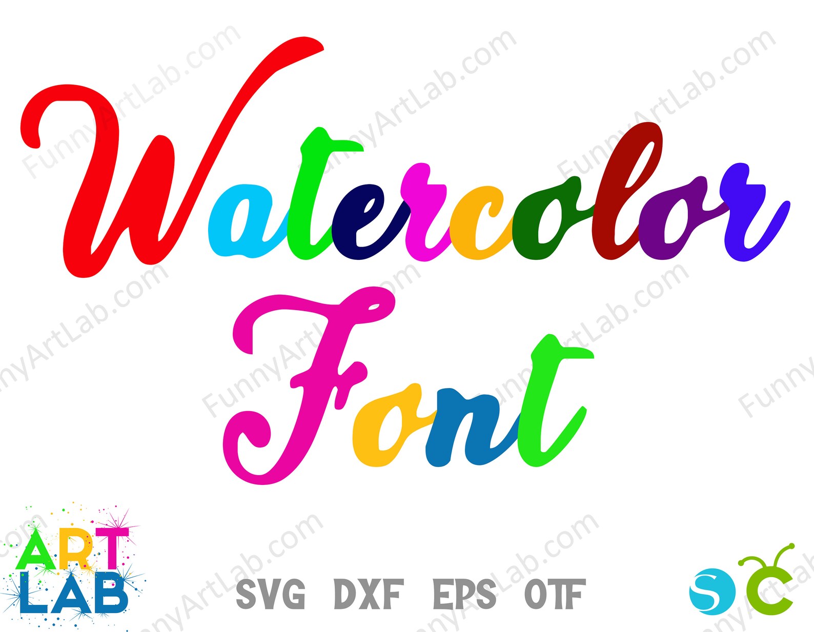 Watercolor Letters SVG Watercolor Font Otf Baby Shirt Diy - Etsy