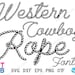 Rope Letters SVG PNG, Western Cowboy Rope Font Otf, Western Font Svg ...