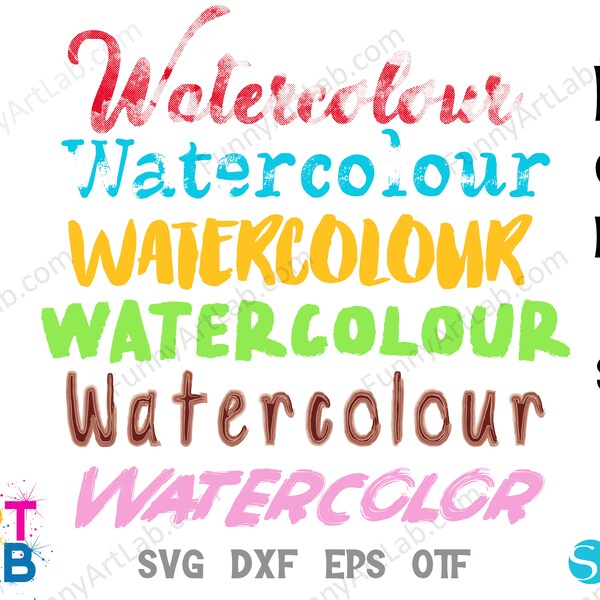 Watercolor Font - Etsy