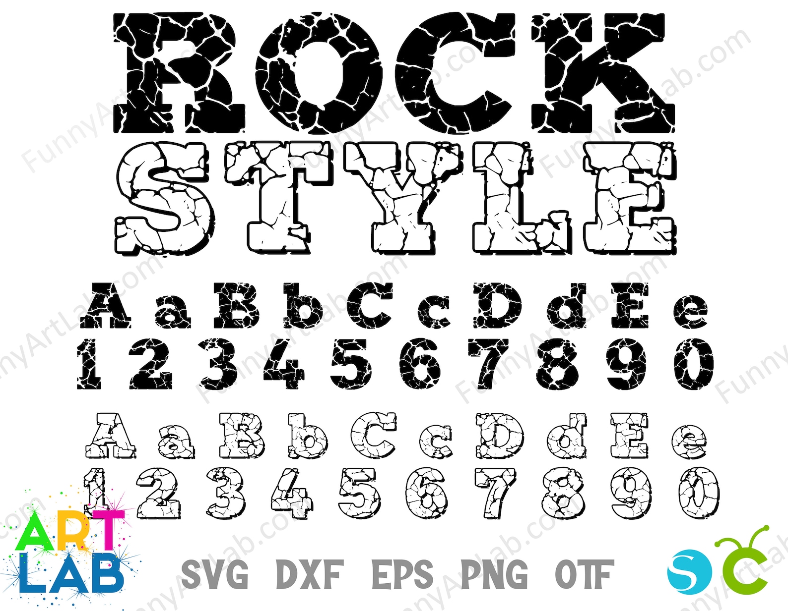 Rocks Font Bundle, Rock Letters SVG Cricut Distressed Font Svg, Rock ...