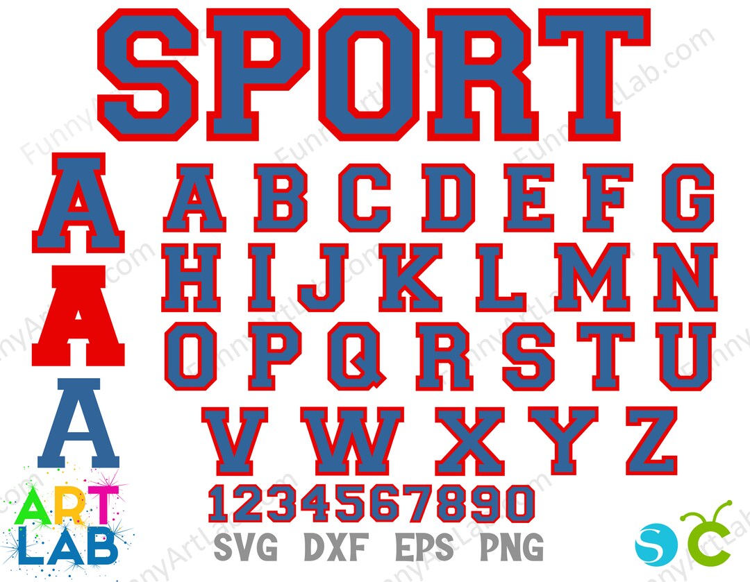 Sport Letters Svg, Varsity Svg Letters, College Letters Svg, Varsity ...