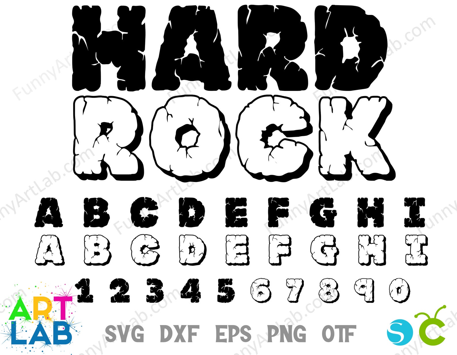 Rocks Font Bundle, Rock Letters SVG Cricut Distressed Font Svg, Rock ...