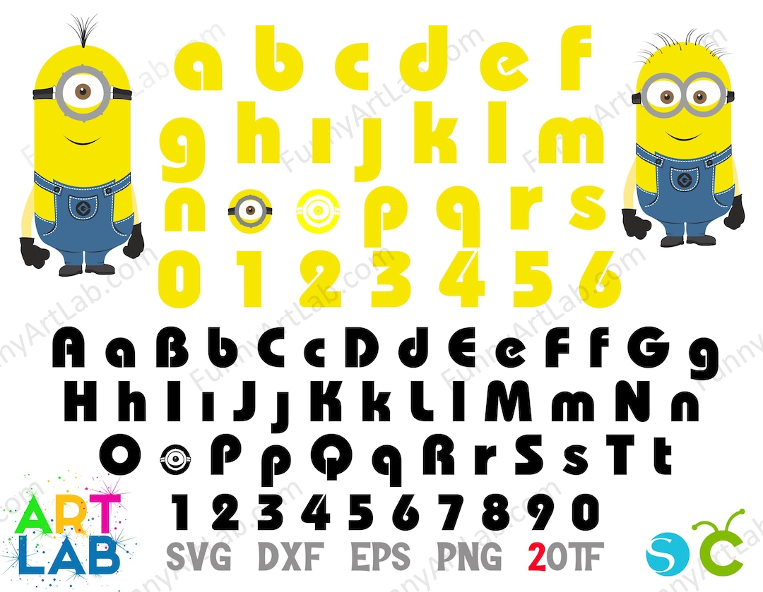 Minions Letters Svg Cricut Minions Png, Minions Shirt Diy SVG Minions ...