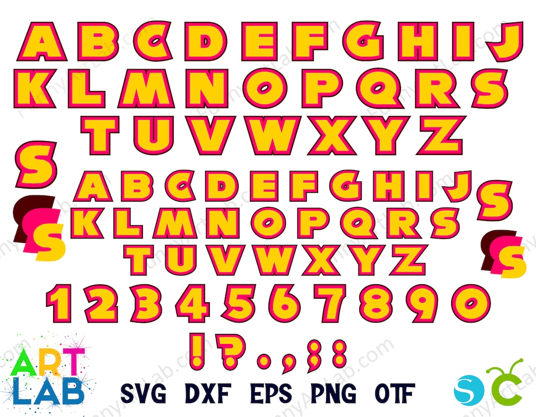 Sonic Letters Svg, Sonic Font Otf, Pink Baby Font Svg Png Letters ...