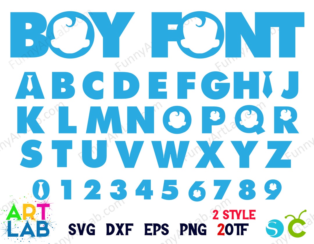 Funny Art Baby Font OTF Baby Boy Boss Font Svg Letters Cricut Baby Boy ...