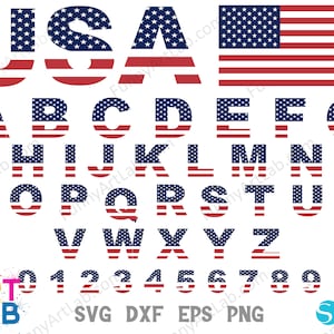 USA Letters Svg Png, American Png Letters Svg Cricut, USA Flag Svg Png ...