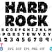 Hard Rock Font, Hard Rock Letters SVG Cricut Rock Svg Font Silhouette ...