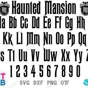 Haunted Bundle Svg Haunted Font Otf Haunted Letters Svg - Etsy