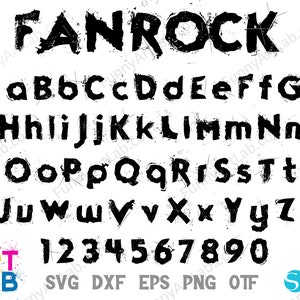 Rocks Font Bundle, Rock Letters SVG Cricut Distressed Font Svg, Rock ...