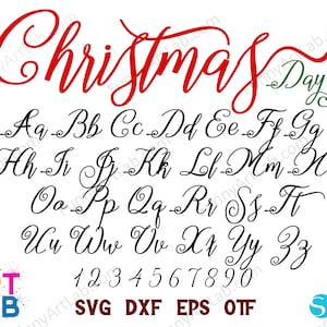 Christmas Fonts Bundle, Christmas Svg Letters, Christmas Cricut Font ...