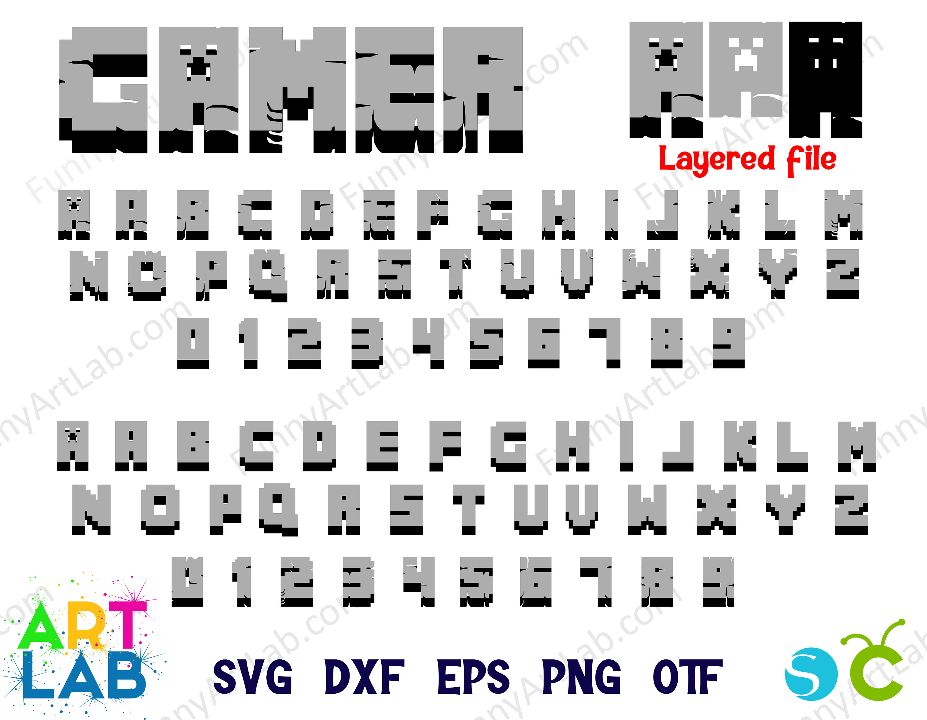Gamer Svg Letters Layered, Gamer Personalized Svg Cricut, Game Logo ...