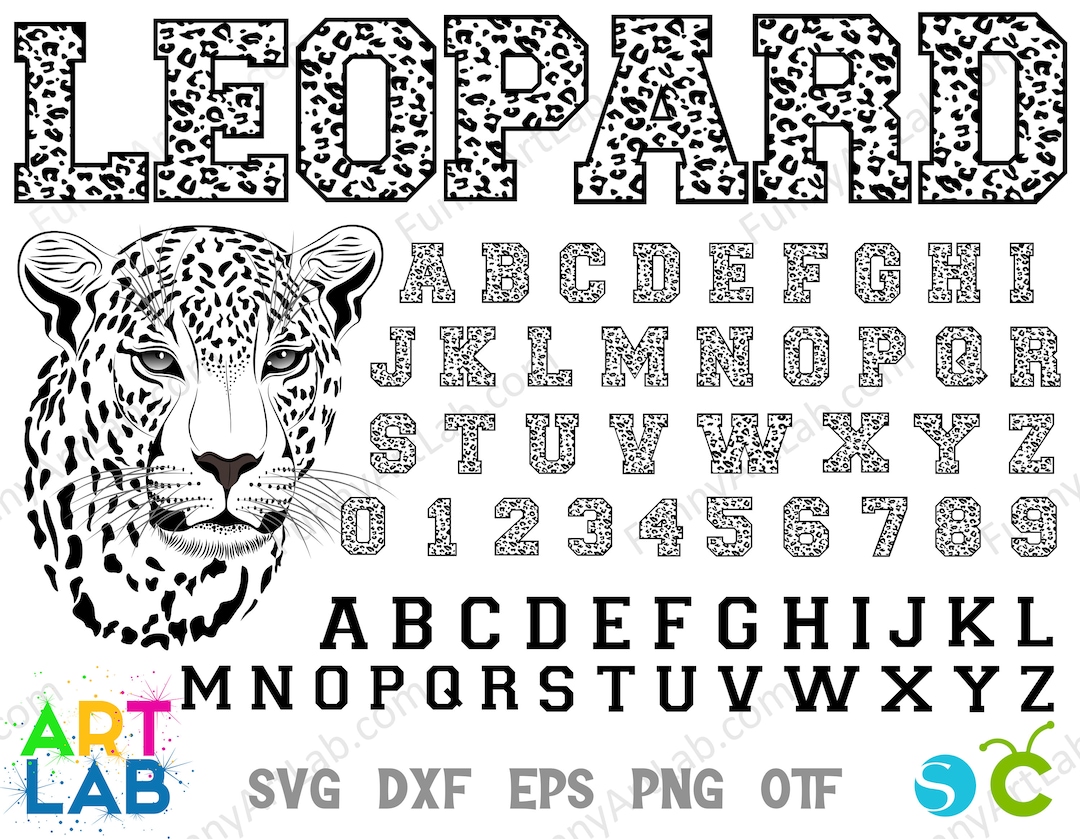Leopard Font OTF, Leopard Svg Letters, Sport Font Cricut, Sport Letters ...