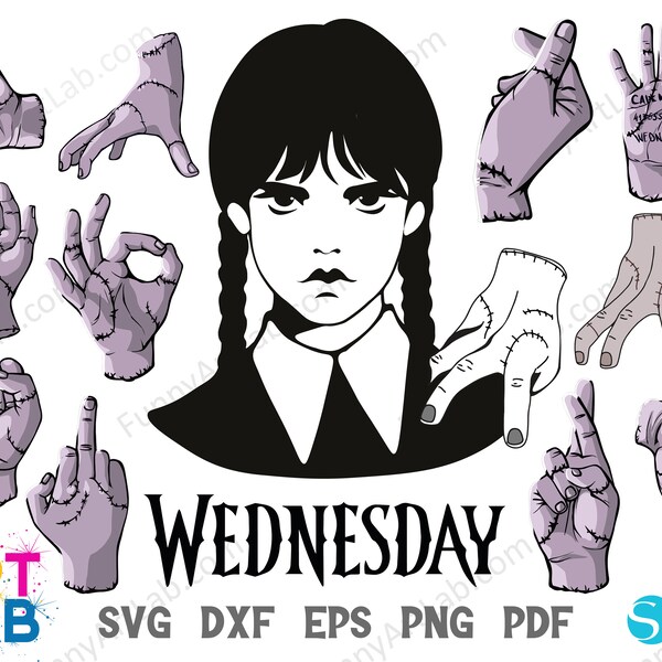 Wednesday Hand Svg - Etsy