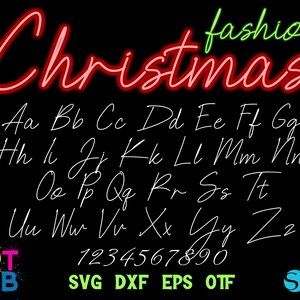 Christmas Fonts Bundle, Christmas Svg Letters, Christmas Cricut Font ...