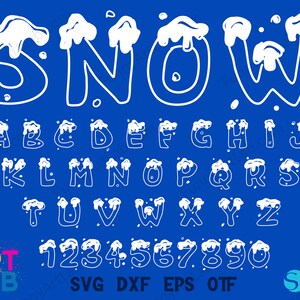 Christmas Snow Font SVG, Snow Svg Cricut, Christmas Font SVG Cricut ...