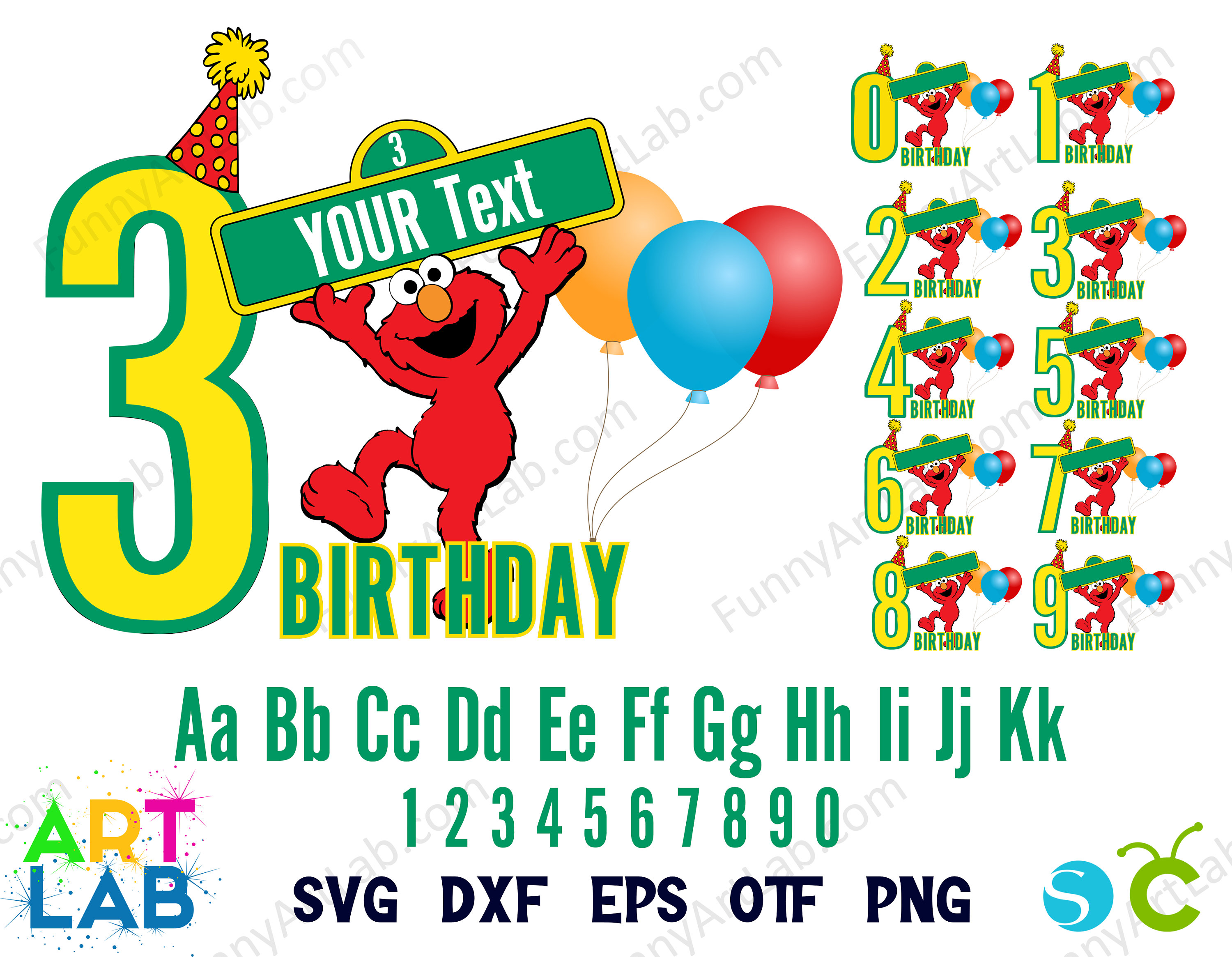 Sesame Street Birthday Clipart
