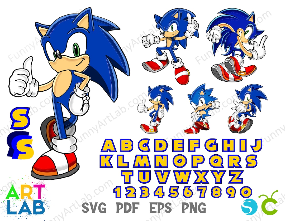 Sonic Svg Paquete Sonic Letters Svg Sonic Cricut Vector - Etsy México