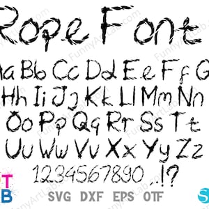 Cowboy Rope Fonts Bundle, Cowboy Letters Svg, Western Font OTF, Western ...